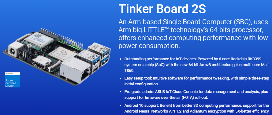 [AIOT] ASUS Tinker Board 2/2S Debian 10 V2.0.4 릴리즈